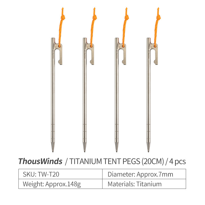ThousWinds Ultralight Titanium Tent Pegs – Thous Winds